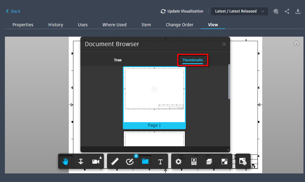 The document browser does not show Thumbnails in Vault Thick Client