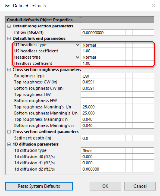 Transferring user defined defaults between model networks in InfoWorks ICM