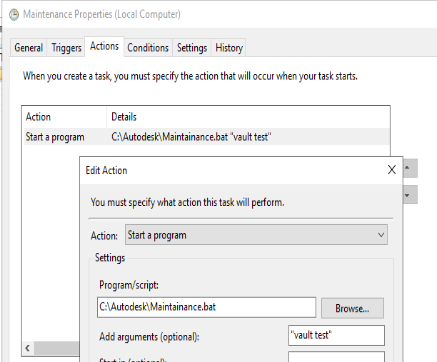 How to set up a SQL Maintenance Plan for a Vault with a name that ...