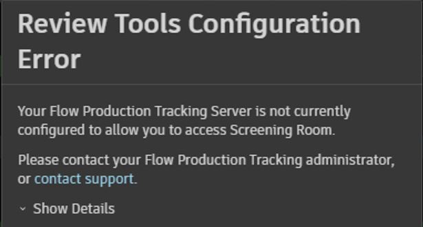 "Review Tools Configuration Error" message when playing media in Flow ...