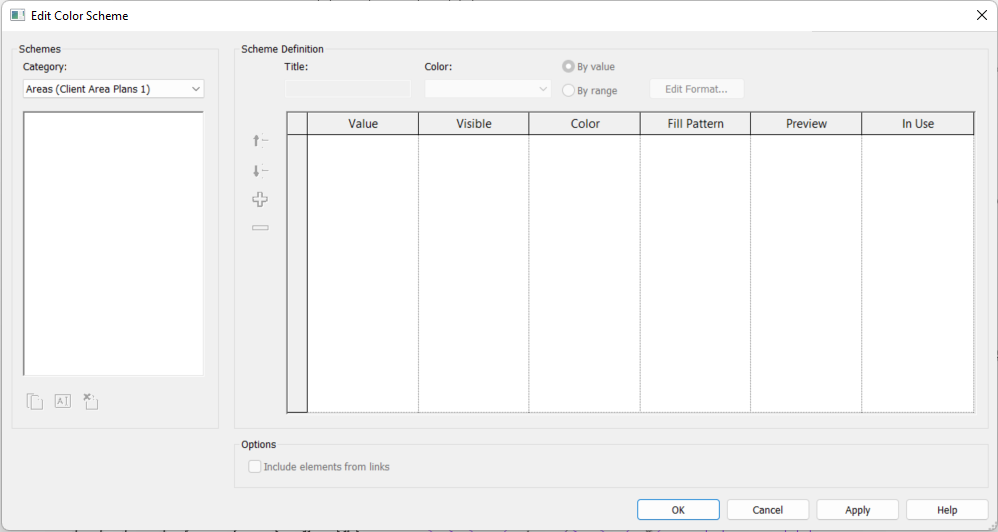 Area schemes have lost their color schemes in Revit