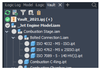 "Project workspace not assigned" shown in Vault tab after opening an Inventor assembly from Vault