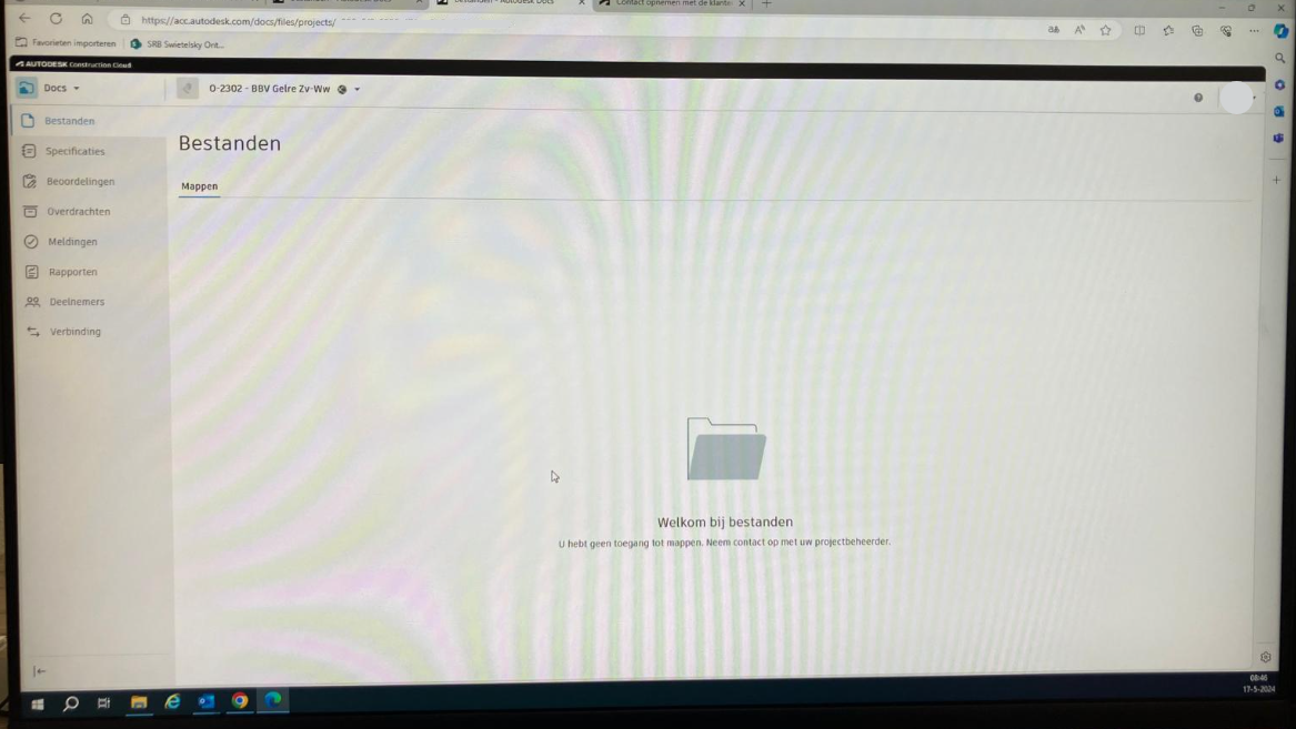 Unable to access project folders of BIM 360 Document Management/ACC Docs