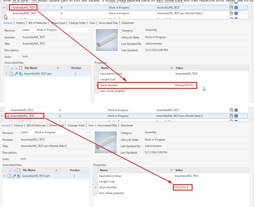 How to create and map Inventor model state iProperties to properties in Vault?