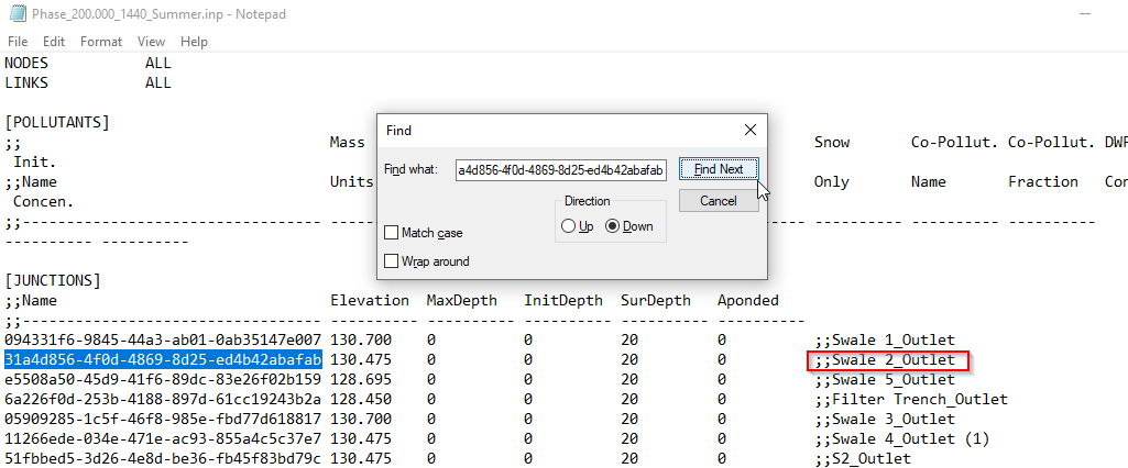 当 InfoDrainage 中已选择“最短时间段”时，显示“仿真运行状况：结果显示流动连续性问题，请尝试缩短时间段”