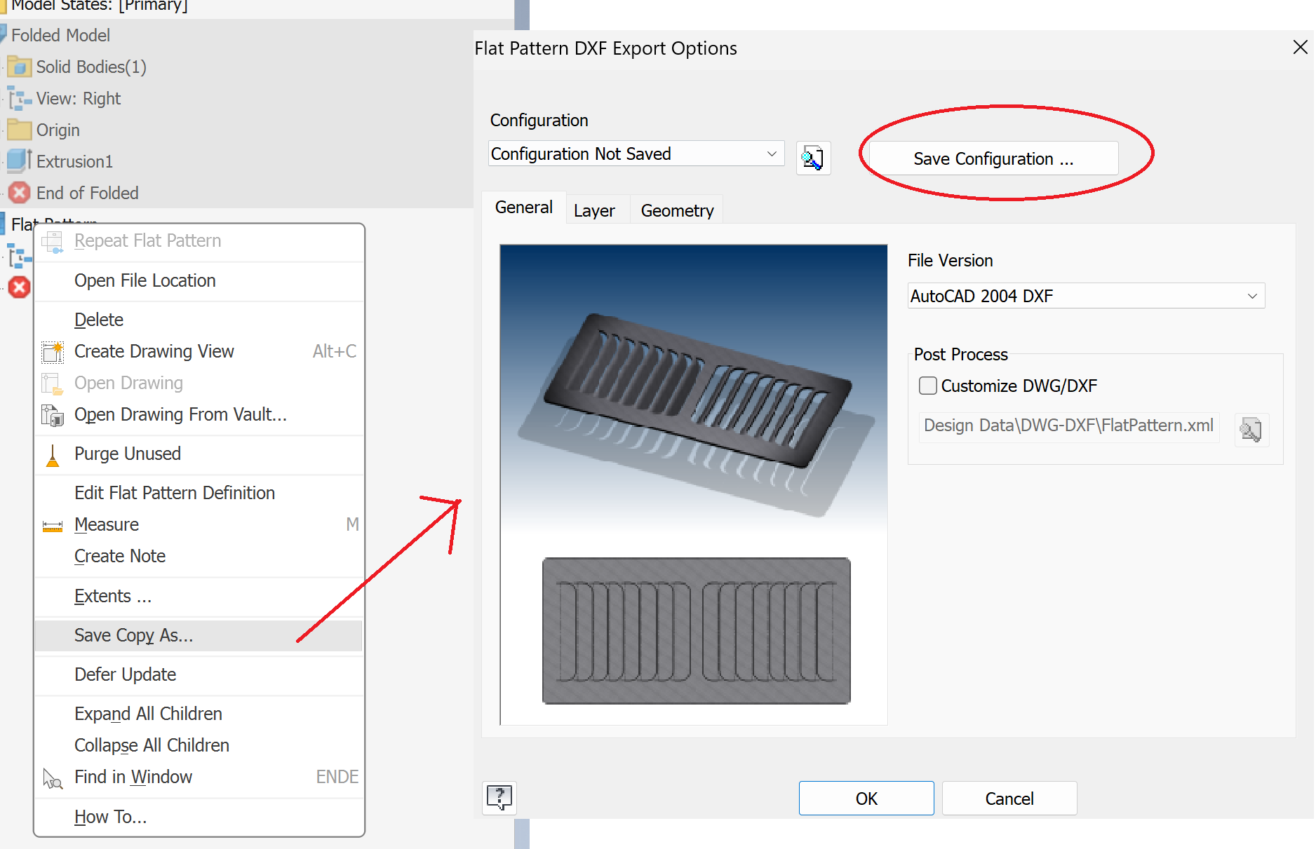 Information about .ini file for Vault DXF Publish Options