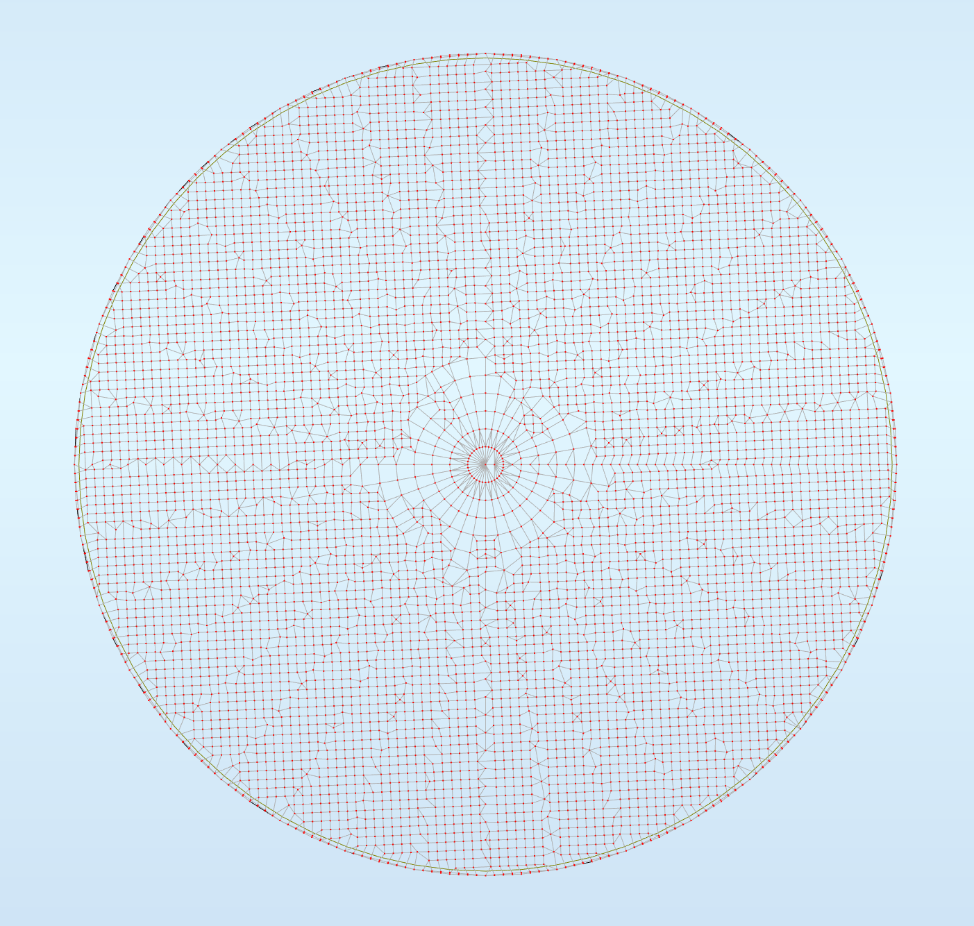 Meshing pattern for circular solid foundation does not match mesh of supporting dummy panel in ...