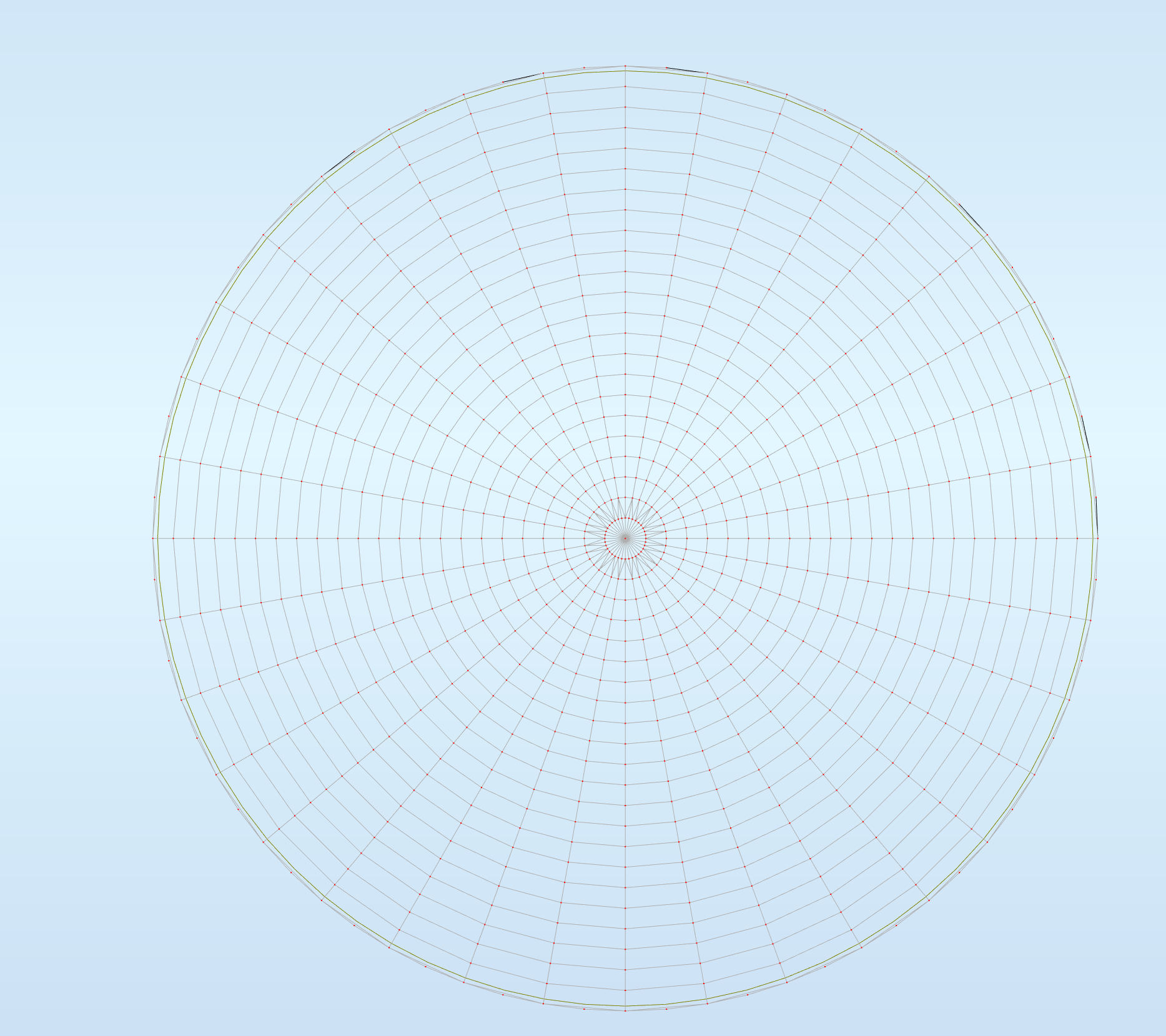 Meshing pattern for circular solid foundation does not match mesh of supporting dummy panel in ...