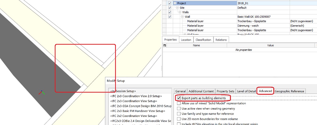 Incorrect wall intersections when exporting to IFC4 from Revit