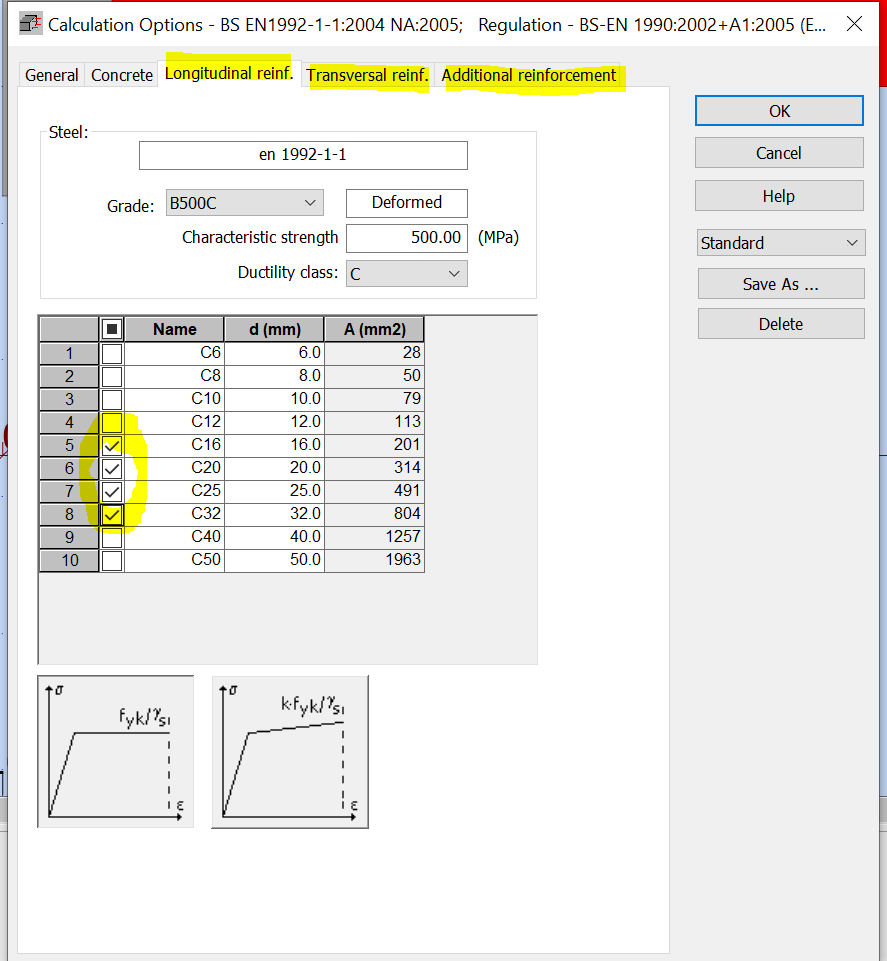 How to change rebar diameter for member in provided reinforcement module in Robot Structural ...