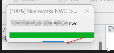 Export to nwc dialogue window appears cut off in Revit