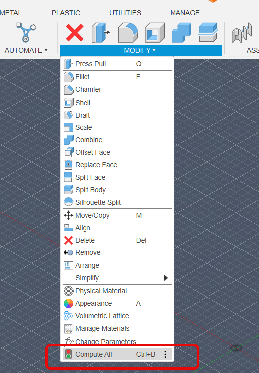 Components missing from nest study in Fusion