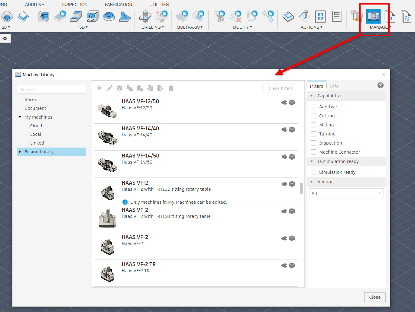 How to edit a Machine Definition with Machine Builder in Autodesk Fusion