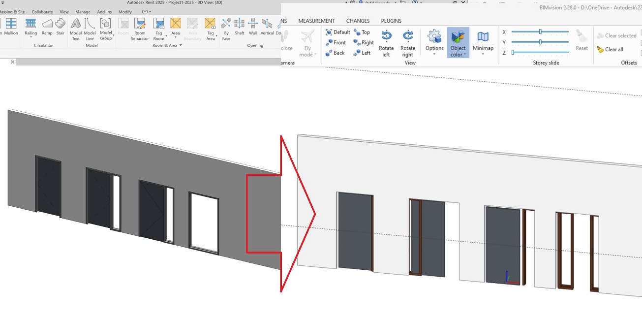 Windows assemblies moved from original location exporting IFC from Revit