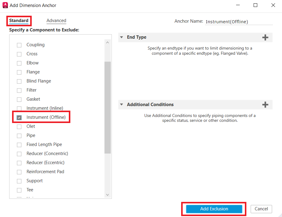 How to exclude offline instrument dimension in isometric drawings of ...