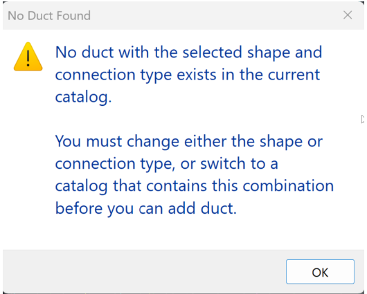 AutoCAD MEP で MEP オブジェクト コマンドを使用すると「経路設定時の優先指定と形状が競合する」というエラーが表示される