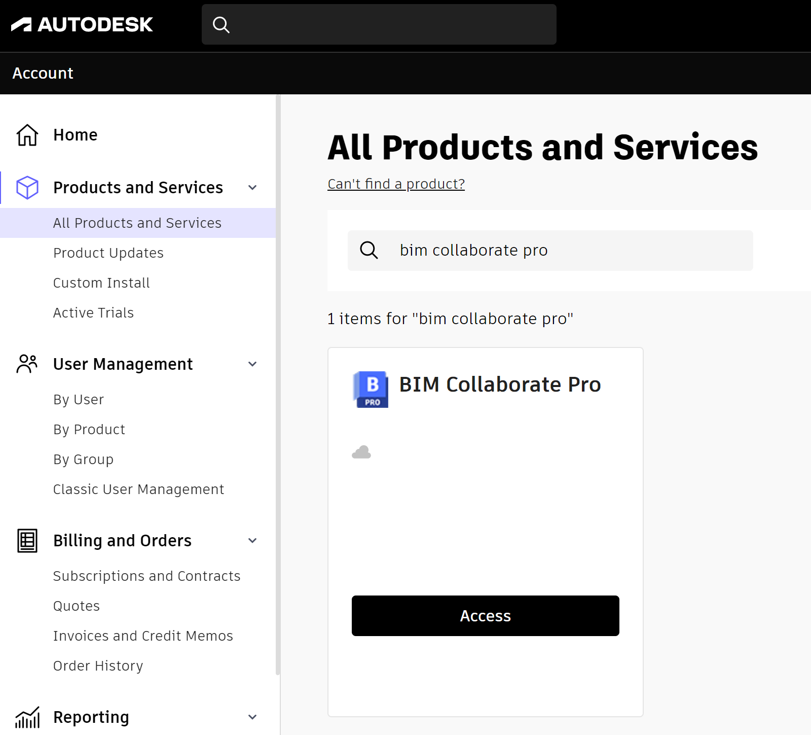 How to check if you have a BIM Collaborate Pro entitlement