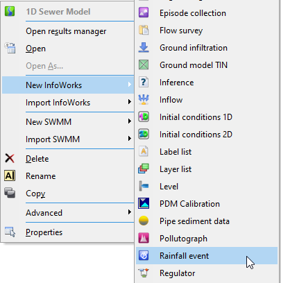 Create User Defined Rainfall Events in InfoWorks ICM
