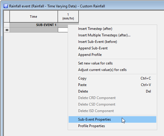 Create User Defined Rainfall Events in InfoWorks ICM