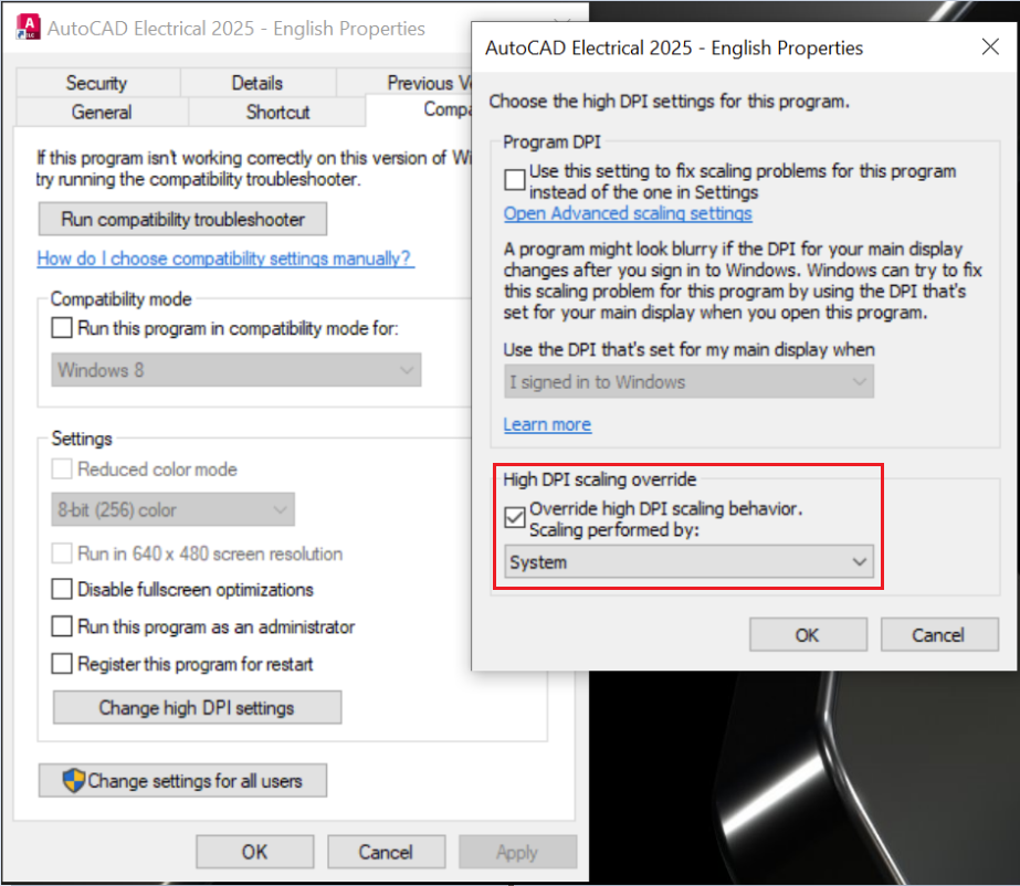 Intel Iris Xe の AutoCAD で線の太さを使用して線が表示されない