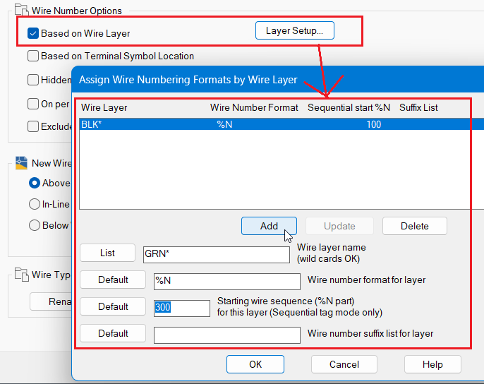 Wire numbering methods in AutoCAD Electrical