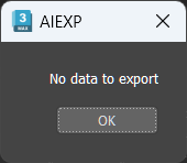 "No data to export" when exporting as AI in 3ds Max