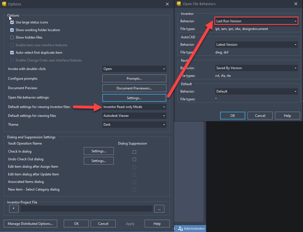 Vault 使用完整版 Inventor 打开文件，而不是以只读方式打开 Inventor