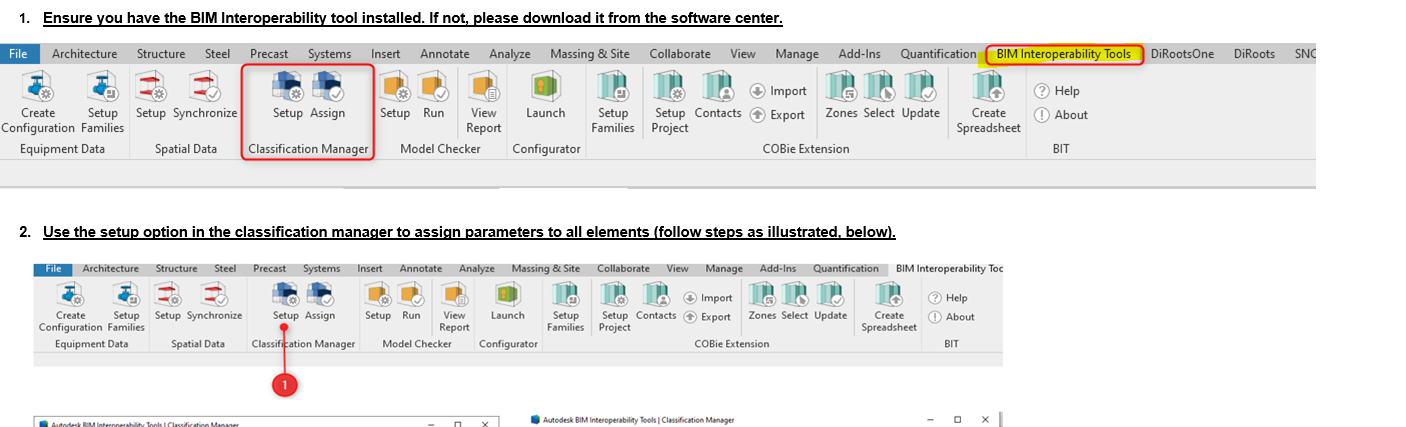 Missing Classification Manager in BIM Interoperability Tools of Revit