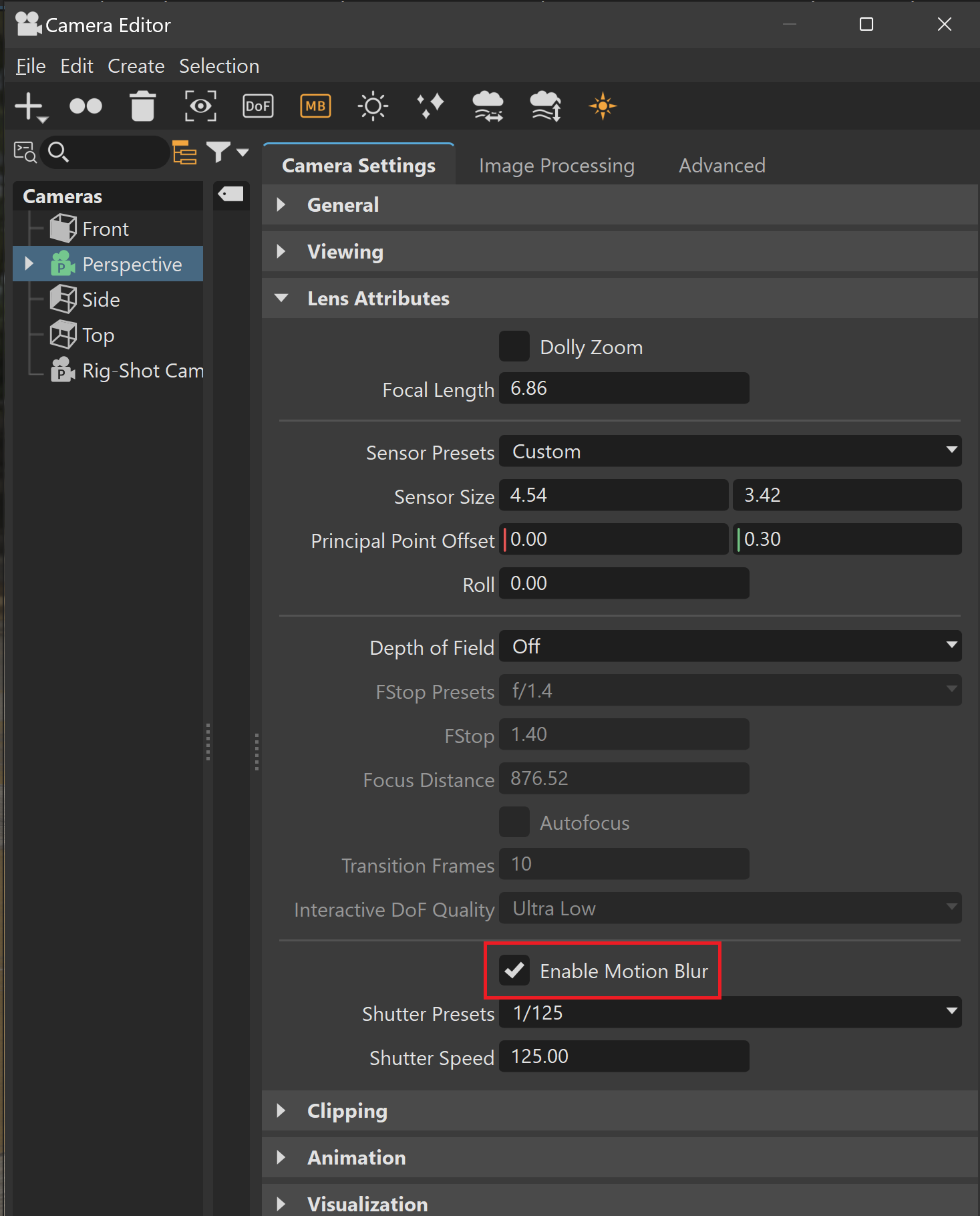 VREDのOpenGLモードで高速回転するタイヤにモーションブラーをつけたい