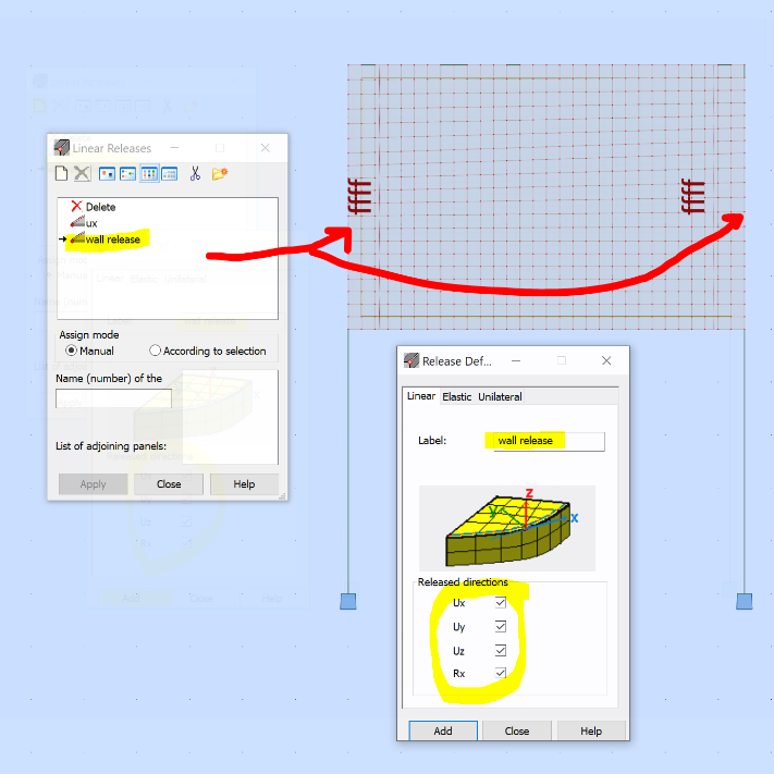 How to separate column from wall in Robot Structural Analysis