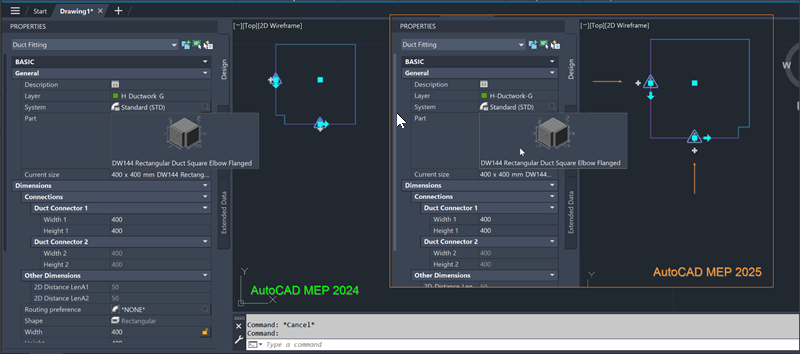 DW144 Rectangular Duct Square Elbow Flanged shows incorrectly in ...