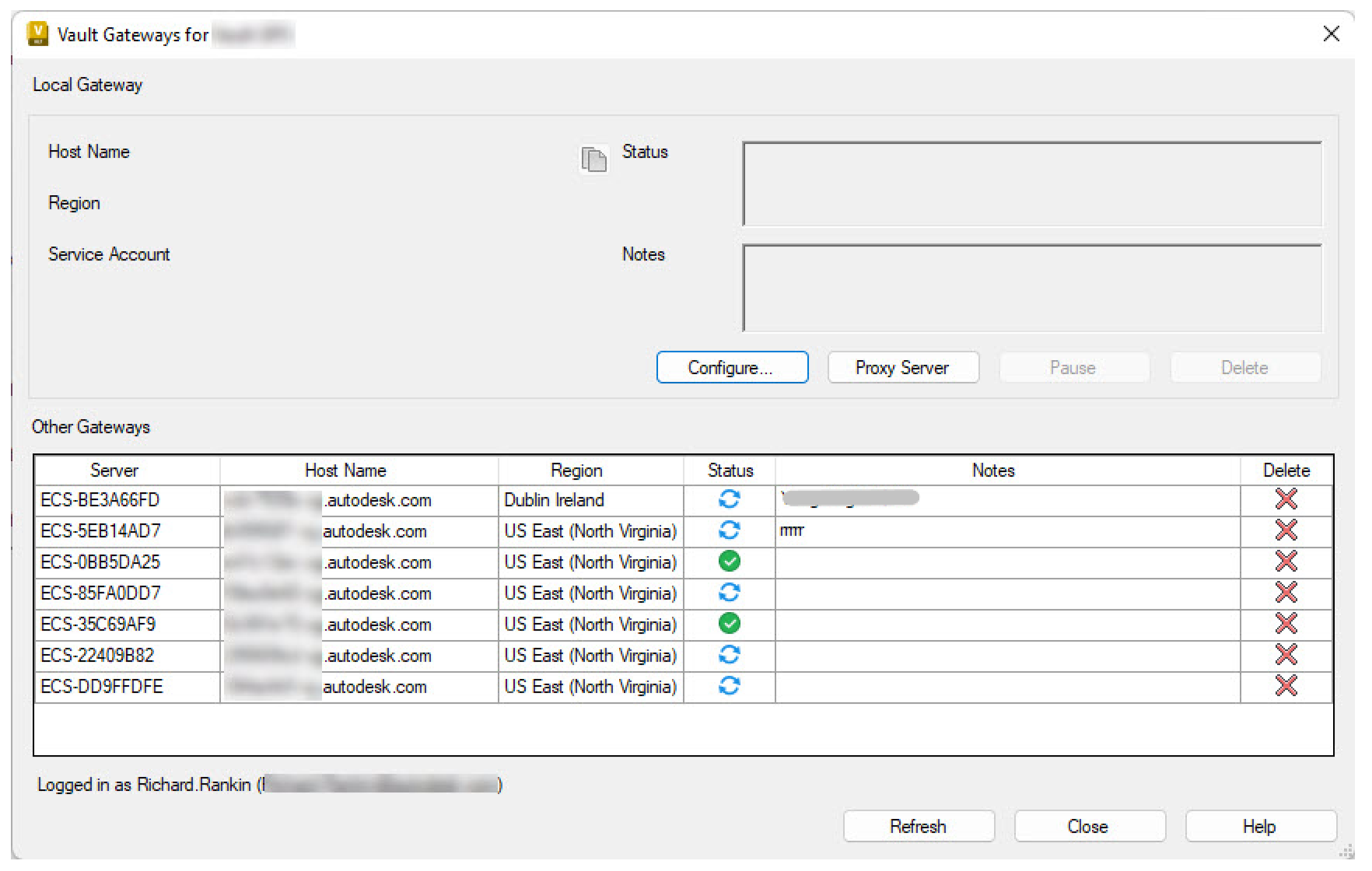 So löschen Sie ein Vault Gateway, wenn Sie keinen Zugriff mehr auf den Vault-Server haben