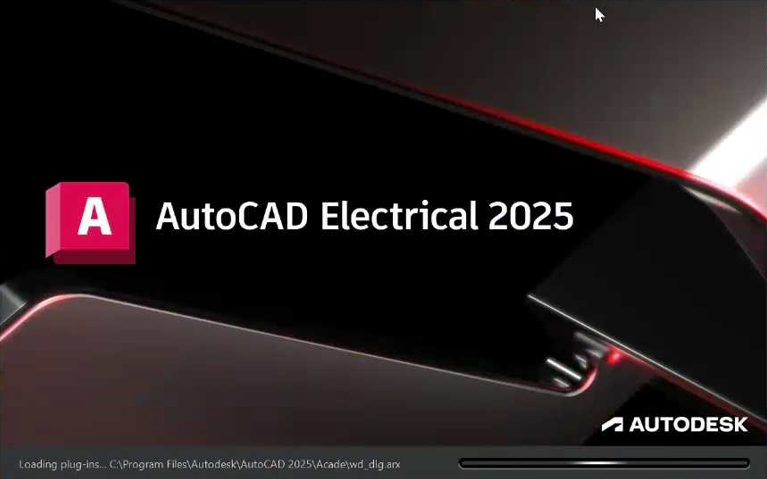 Splash page stuck at "Loading plug-ins... wd_dlg.arx" in AutoCAD Electrical