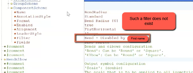 Invalid filter expression when trying to create an AutoCAD Plant 3D isometric drawing