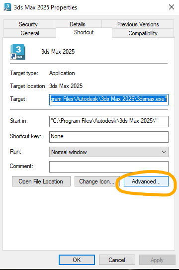 관리자 권한으로 3ds Max를 시작할 때 텍스처를 드래그 앤 드롭할 수 없습니다.