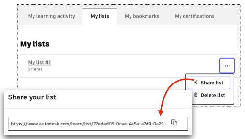 Autodesk learning and certification dashboard