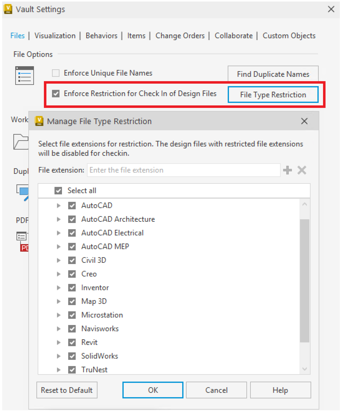 Restriction: "You must add design files...maintain correct relationship data." when checking in ...