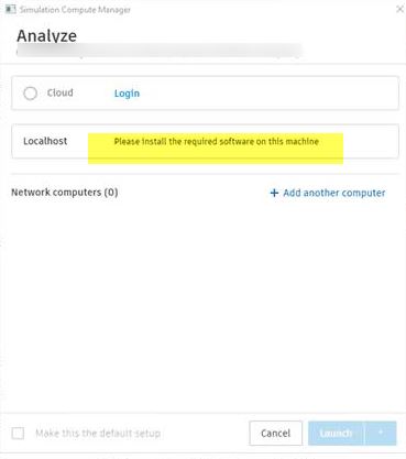 "Please install the required software on this machine" when starting ...