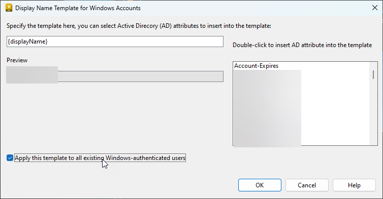 Display Name Template is not applied when a new user is created automatically in Vault