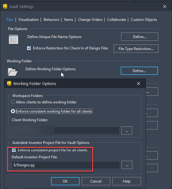 Inventor Server を使用して Vault で DWF/PDF を更新するとシェーディングされたビューが完全に暗くなる