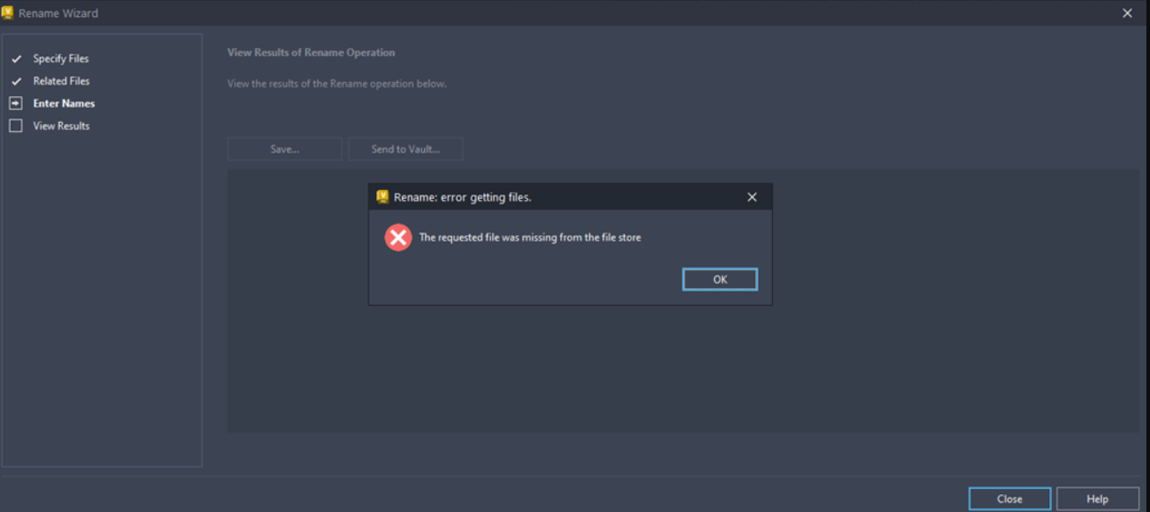 This File Is Either Missing From The File Store Or Failing Validation 6140