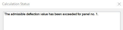 “The admissible deflection value has been exceeded”信息对 Robot Structural Analysis 中混凝土板的钢筋计算有任何影响吗？