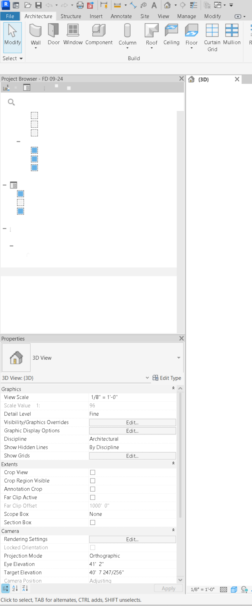 In Revit, the home page, the project browser grayed out and has no images