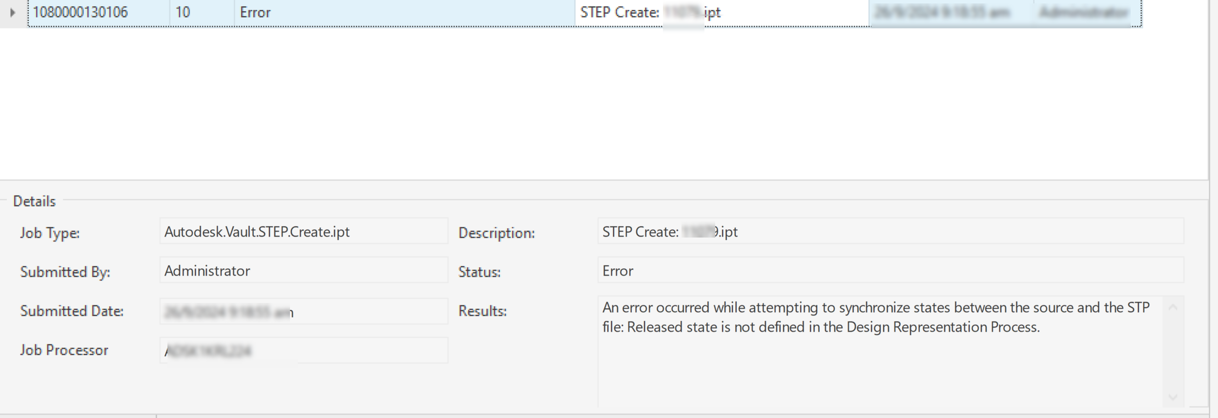 Se ha producido un error al intentar sincronizar los estados entre el ...