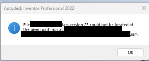 "File 'file name" version 'x' could not be located .. when retriving and opening older version ...