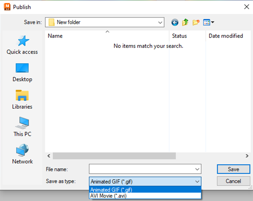 Webm video file format not available for animation export in Moldflow