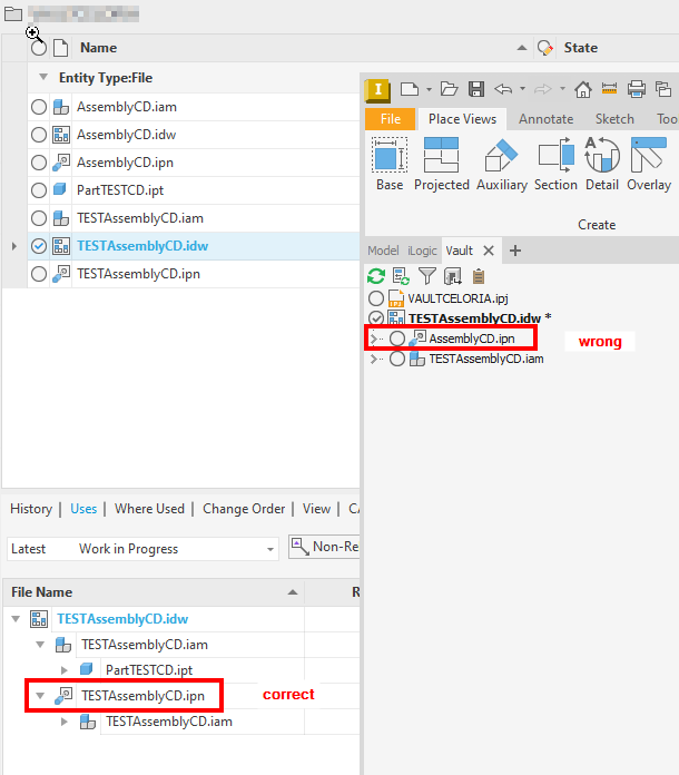 After making a Vault Copy Design drawing still points to the original IPN file in Inventor