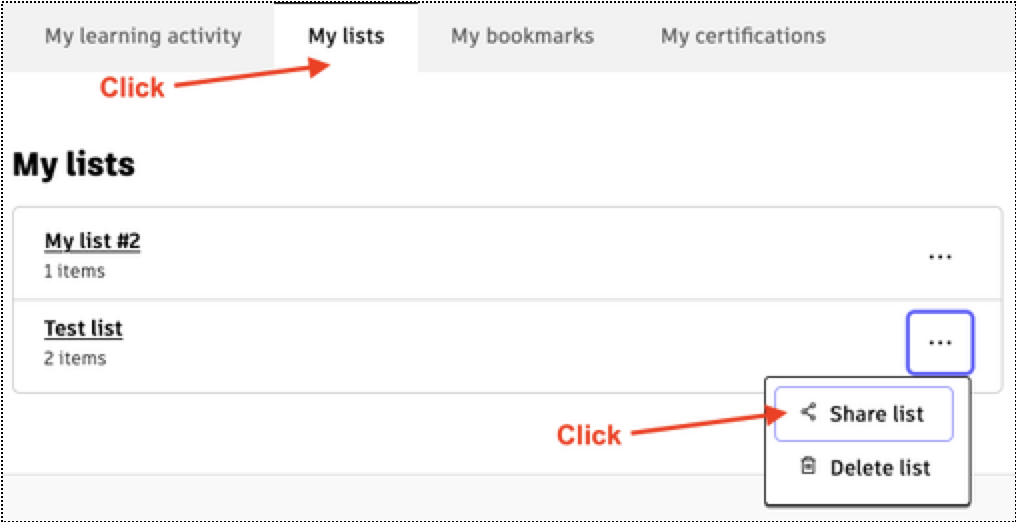 How to create and share playlists in Autodesk Learning