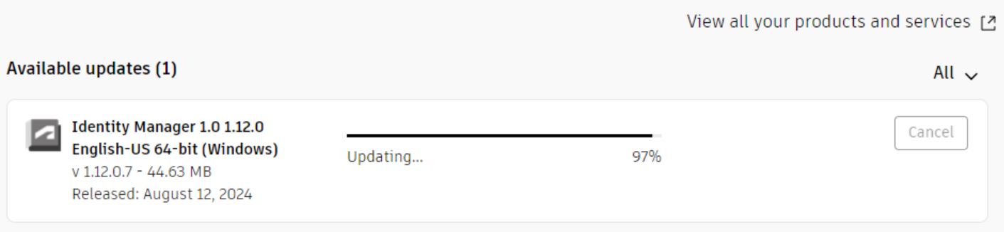 Identity Manager updates stuck at 97% in Autodesk Access