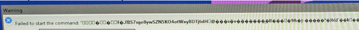 Getting random "Warning Failed to start the command" message in Powershape